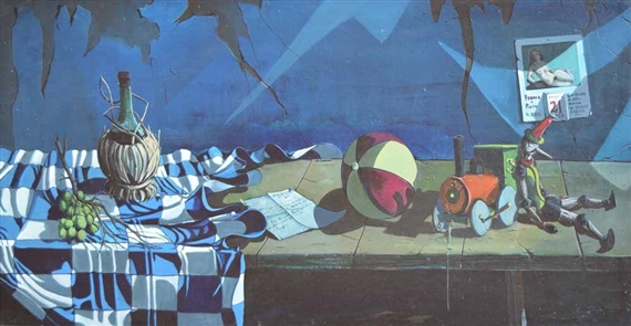 Francis Wainwright | Still life with Pinocchio and toy train (1976 ...