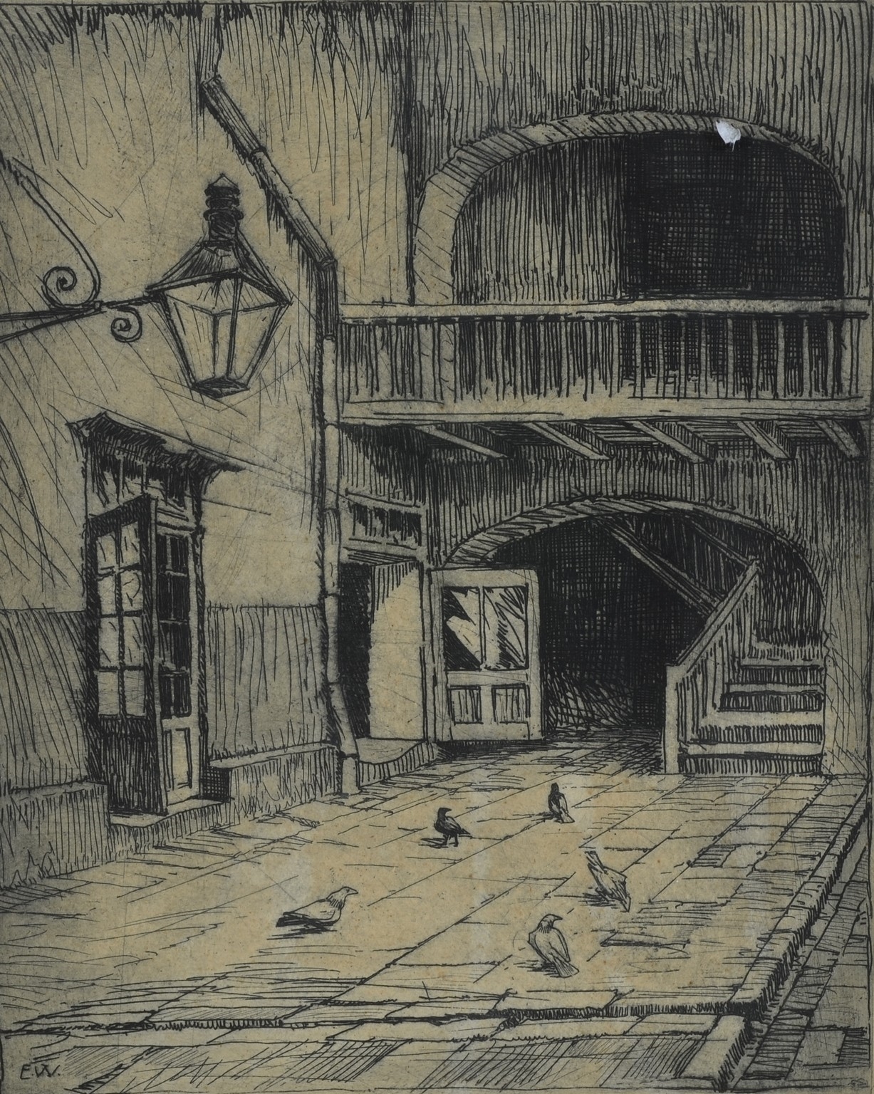 Ellsworth Woodward | The Courtyard | MutualArt