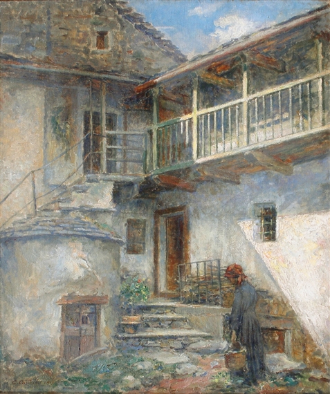 Clément Castelli | La paysanne dans son village de montagne (1917 ...