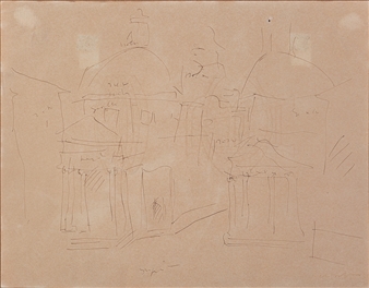 Mario Mafai | Piazza del Popolo (1943) | MutualArt