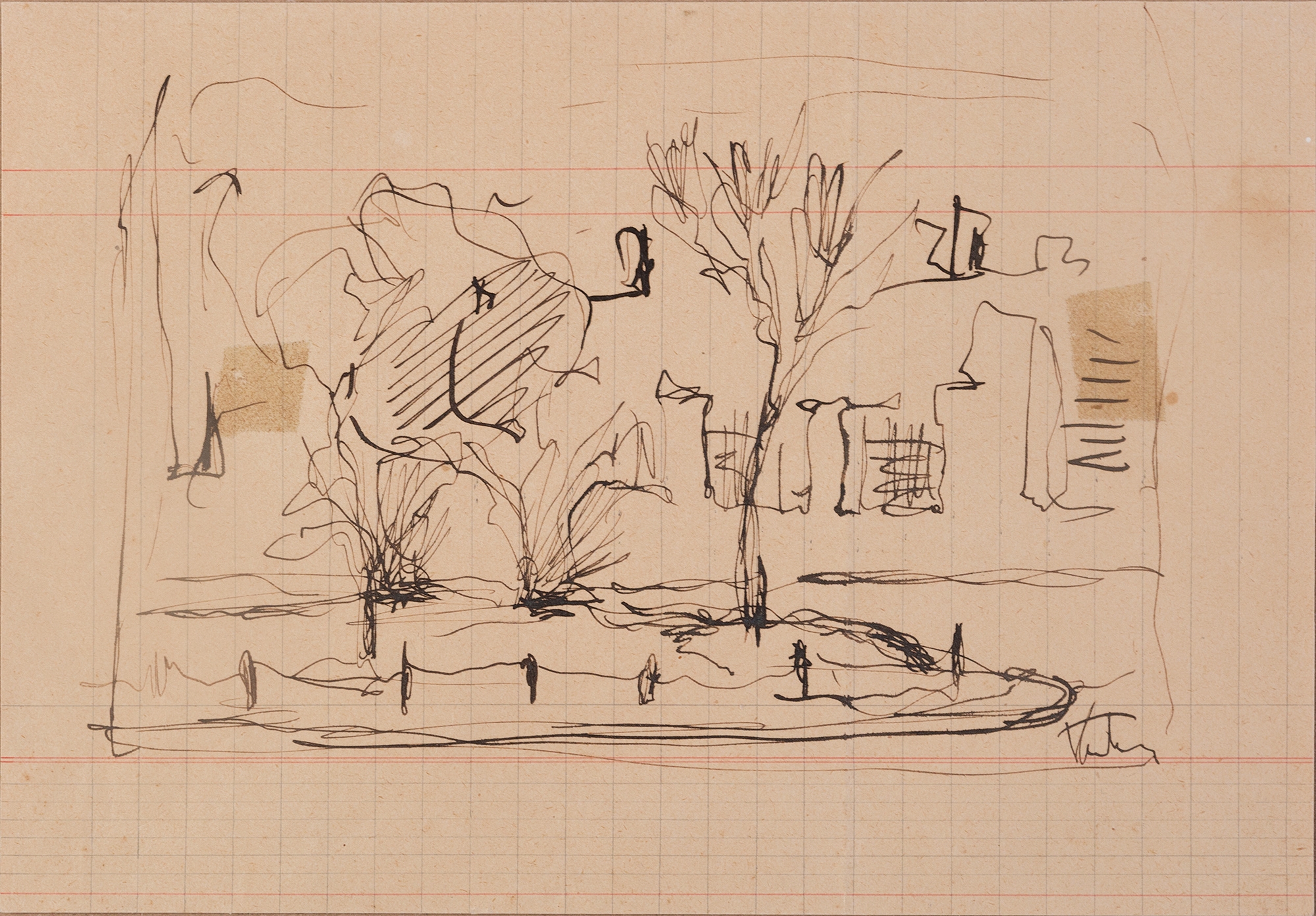 Mario Mafai | Piazza del Popolo (1943) | MutualArt