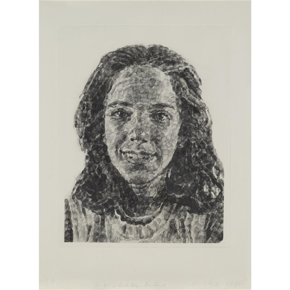 Chuck Close | GEORGIA/FINGERPRINT II (1985) | MutualArt
