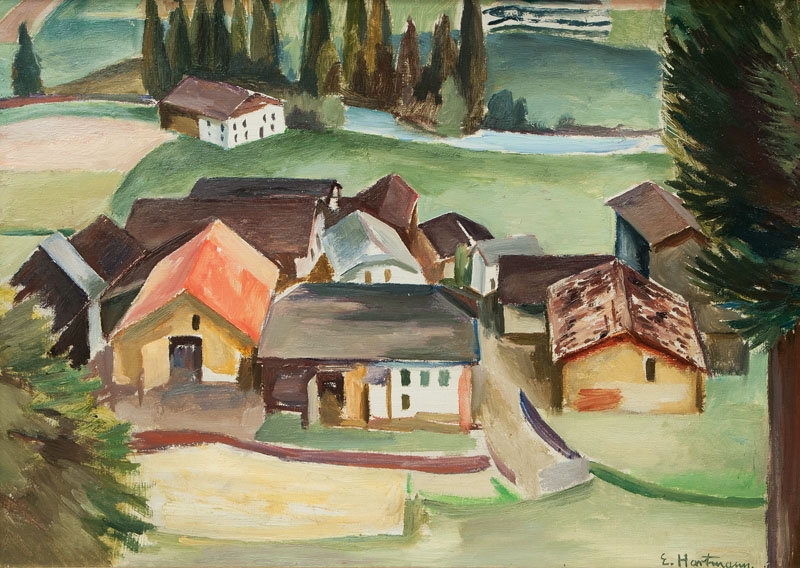 Erich Hartmann | View on a Village (1927) | MutualArt