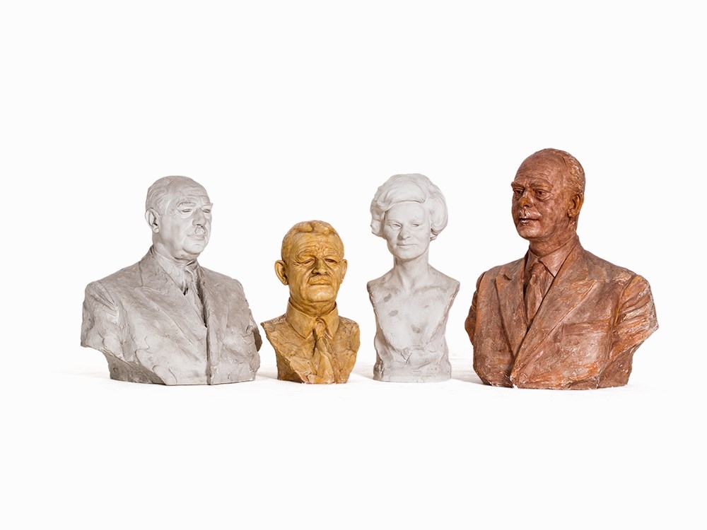 Gustinus Ambrosi | 4 works, Large Portrait Busts (1955 - 1966) | MutualArt