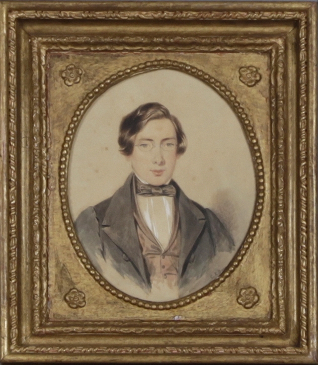 Charles Richard Bone | Portrait of a Bespectacled Young Man (19th ...