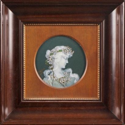 Auguste Riffaterre | PORTRAIT EN BUSTE DE JEUNE FILLE | MutualArt