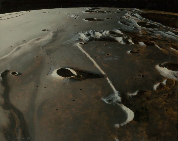 Chesley Bonestell | Straight Wall and Birt Crater, Man and the Moon ...