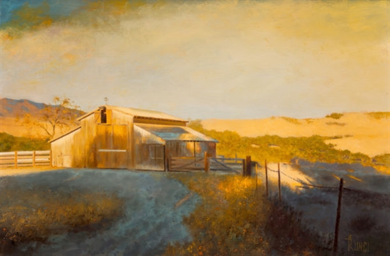 Edward Runci | 3 works: Girl with Goats, Young Woman & Landscape ...