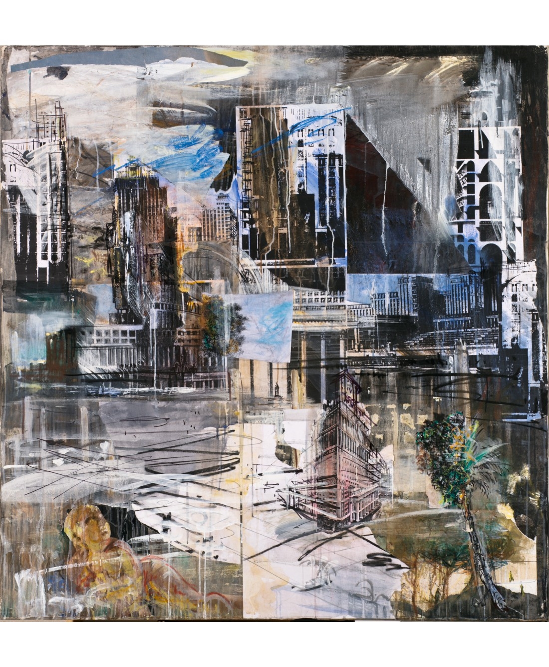 Valery Koshlyakov | City. Ruins. Night (2000) | MutualArt