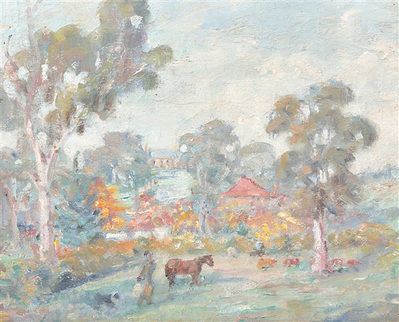 Marie Anne Tuck | Mt Torrens from the Tuck Family Home | Artwork ...