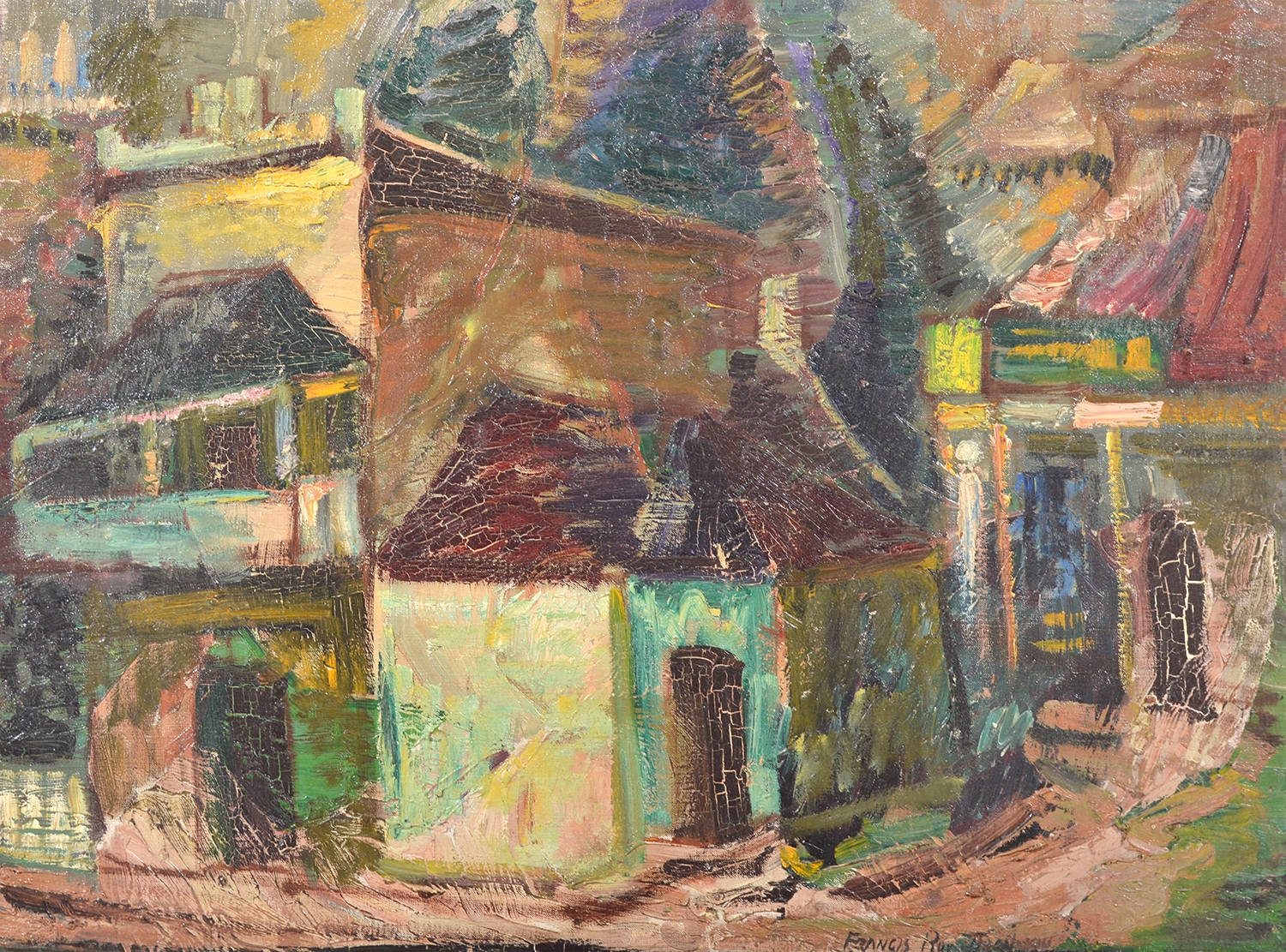 Francis Roy Thompson | Street Corner | MutualArt