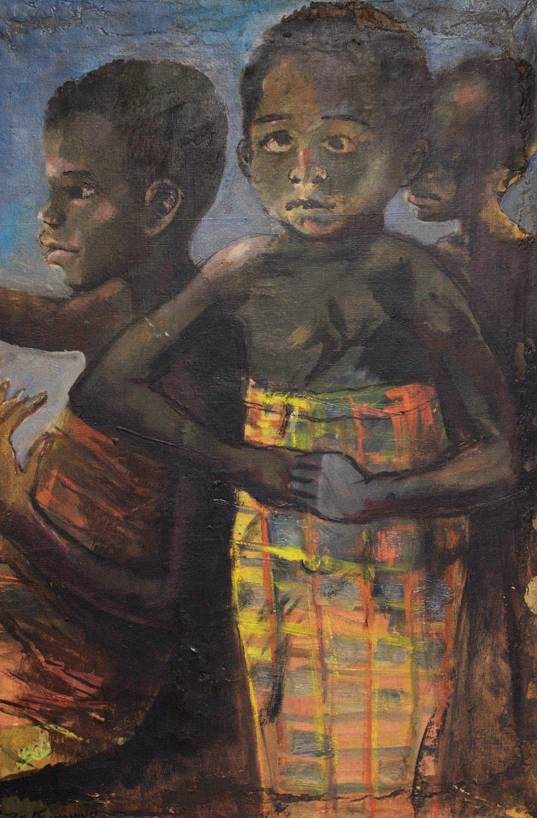 Ben Enwonwu | Three Biafran Children | MutualArt