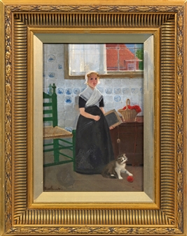 Theodor Grust | Candlelight Reflection (1890) | MutualArt