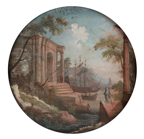 Pierre Antoine Patel | Classical landscape animated with a boat | MutualArt