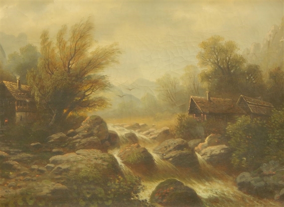 Anton Pick | Two Works: River landscapes | MutualArt