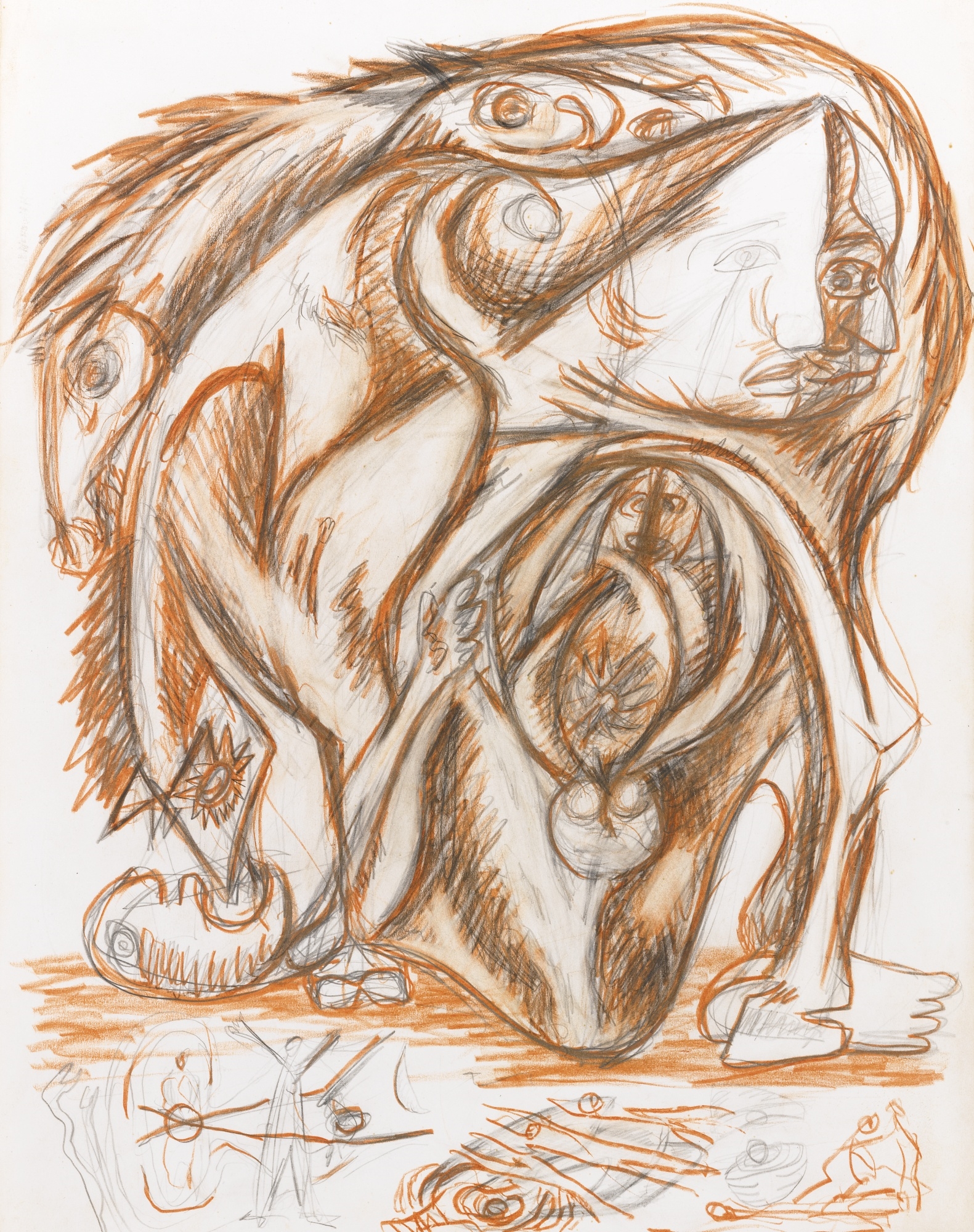 Jackson Pollock | PSYCHOANALYTIC DRAWING (1939 - 1940) | MutualArt