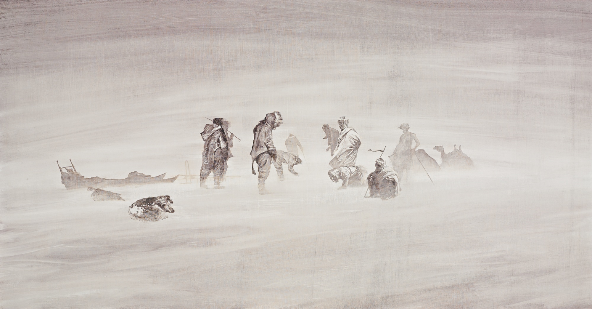 Mark Tansey | STUDY FOR WHITE ON WHITE (1986 - 1991) | MutualArt