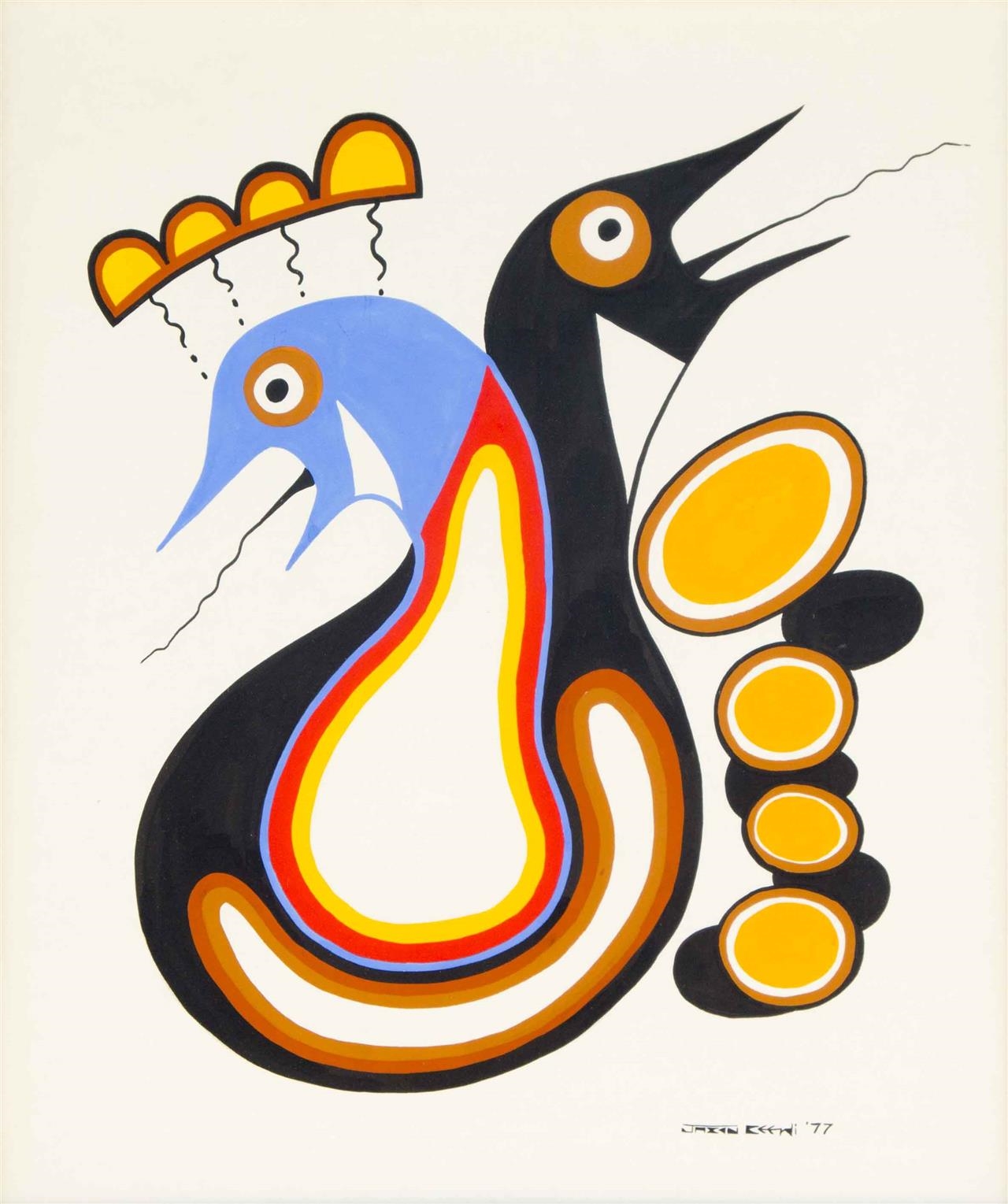 Jackson Beardy | Birds (1977) | MutualArt