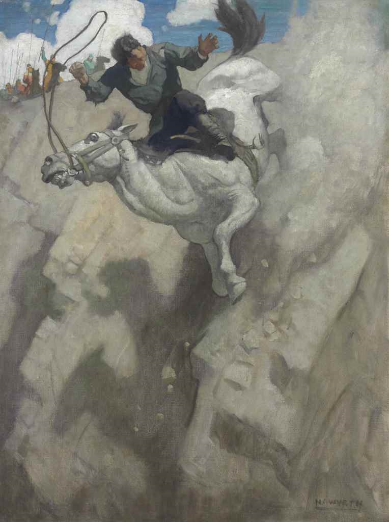 N.C. Wyeth | The Raft of Odysseus (Neptune Battles with Odysseus) (1929 ...