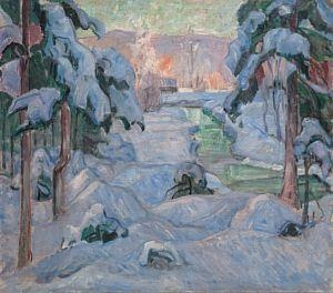Lars Jorde | Vinterlandskap (1912) | MutualArt
