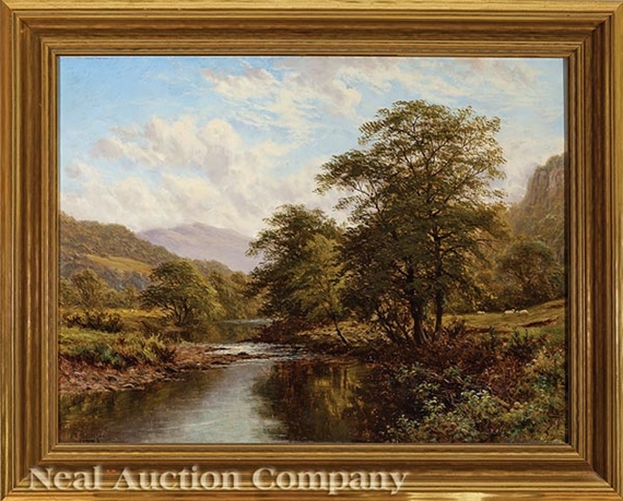 Thomas Spinks | Landscape: Sheep Grazing in the Countryside (1887 ...