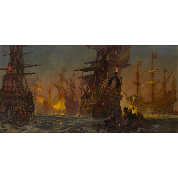 Kenneth D. Shoesmith | THE ARMADA ANCHORED IN CALAIS ROADS PANIC ...