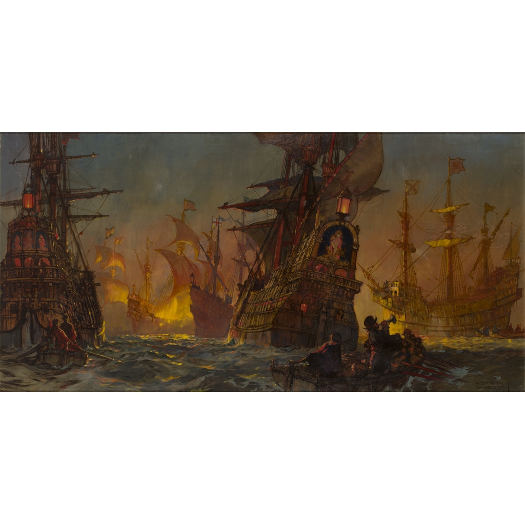 Kenneth D. Shoesmith | THE ARMADA ANCHORED IN CALAIS ROADS PANIC ...