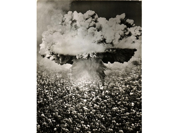 H. Armstrong Roberts | Atomic bomb mushroom simbolic photomontage over ...