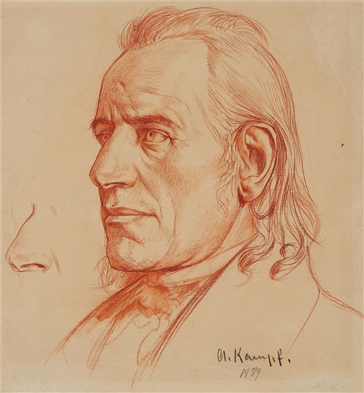 Arthur Kampf | Portrait of a Man (1889) | MutualArt