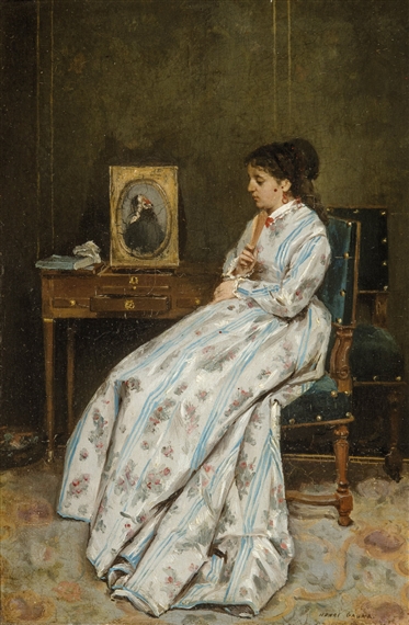 Henri René Gaume | Woman in an interior | MutualArt