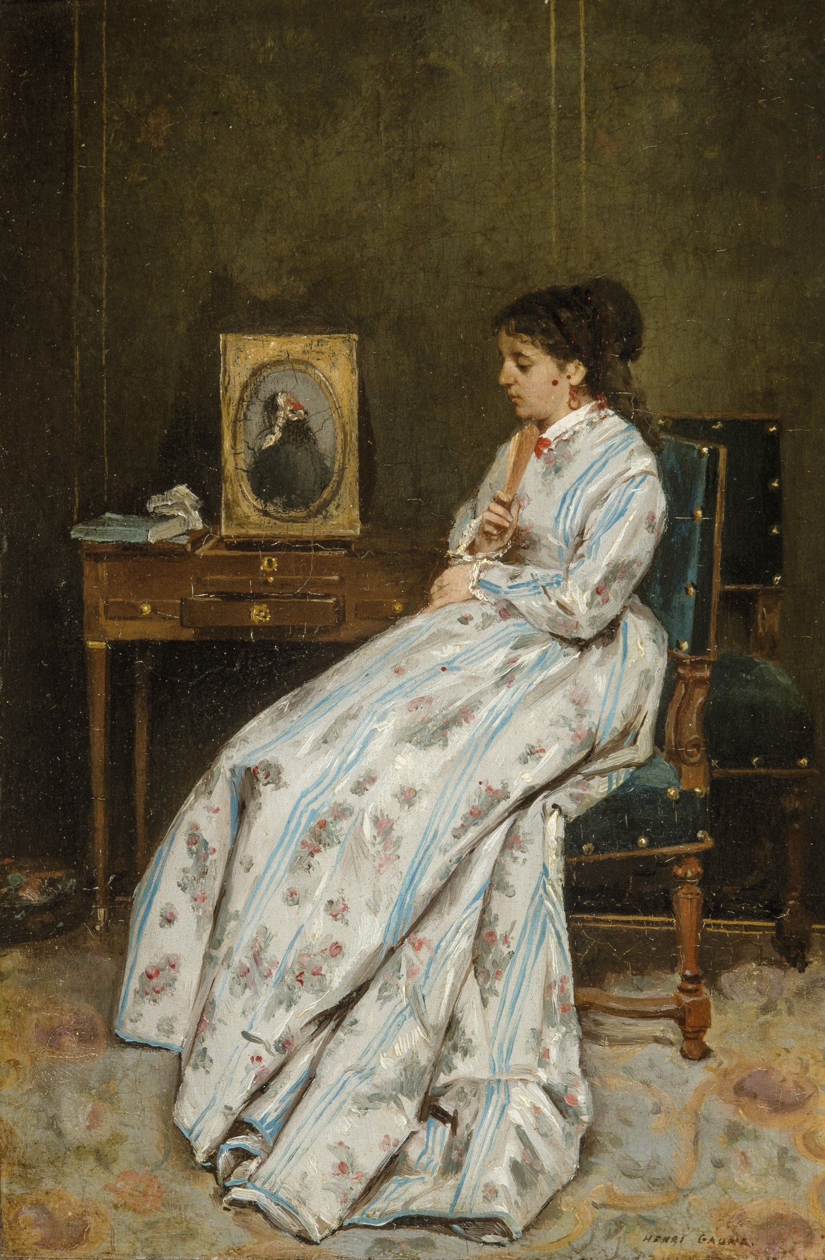 Henri René Gaume | Woman in an interior | MutualArt