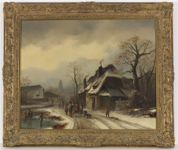 Anton Doll | Winterliche Dorfansicht (1860s - 1880s) | MutualArt