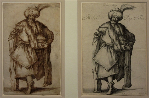 Jacques Bellange | 2 Works: The Magus Melchior & Melchoir Rex Nubia ...