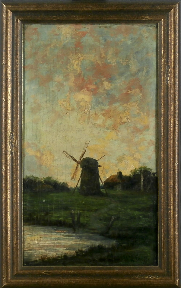 Henry Herman Cross | Landscape with Windmill | MutualArt
