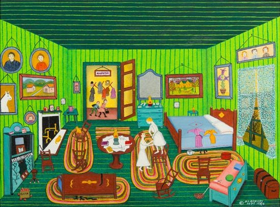Mattie Lou O'Kelley | Interior Room (Green) (1984) | MutualArt