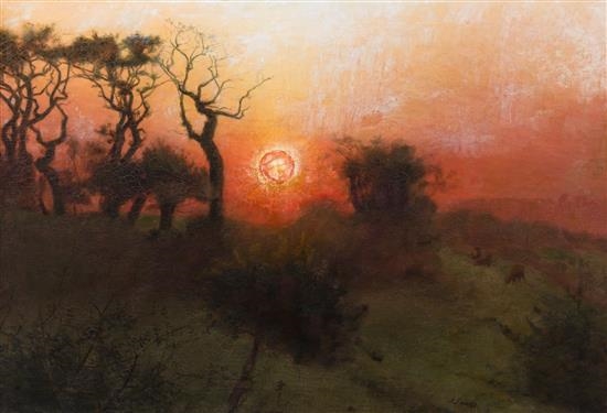 George Inness | Sunset | MutualArt