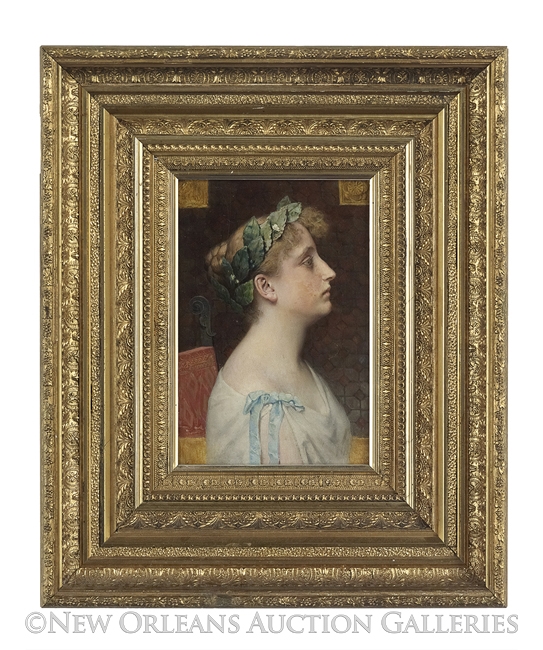 Carl Probst | Portrait of a Classical Beauty (1896) | MutualArt