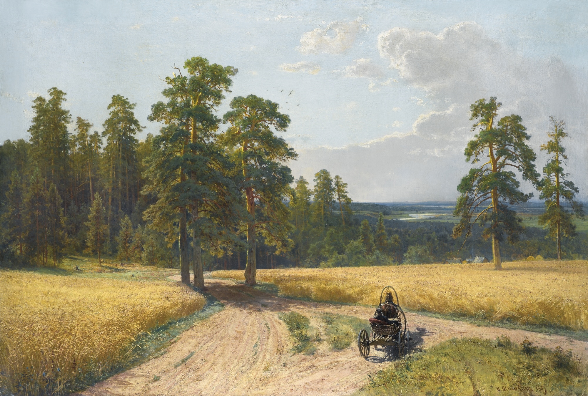 Ivan Shishkin | Forest path by the water (1895) | MutualArt