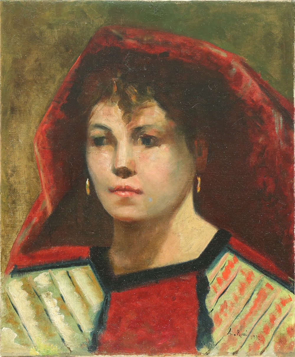 Alberto Rossi | Portrait of a Young Woman (1932) | MutualArt