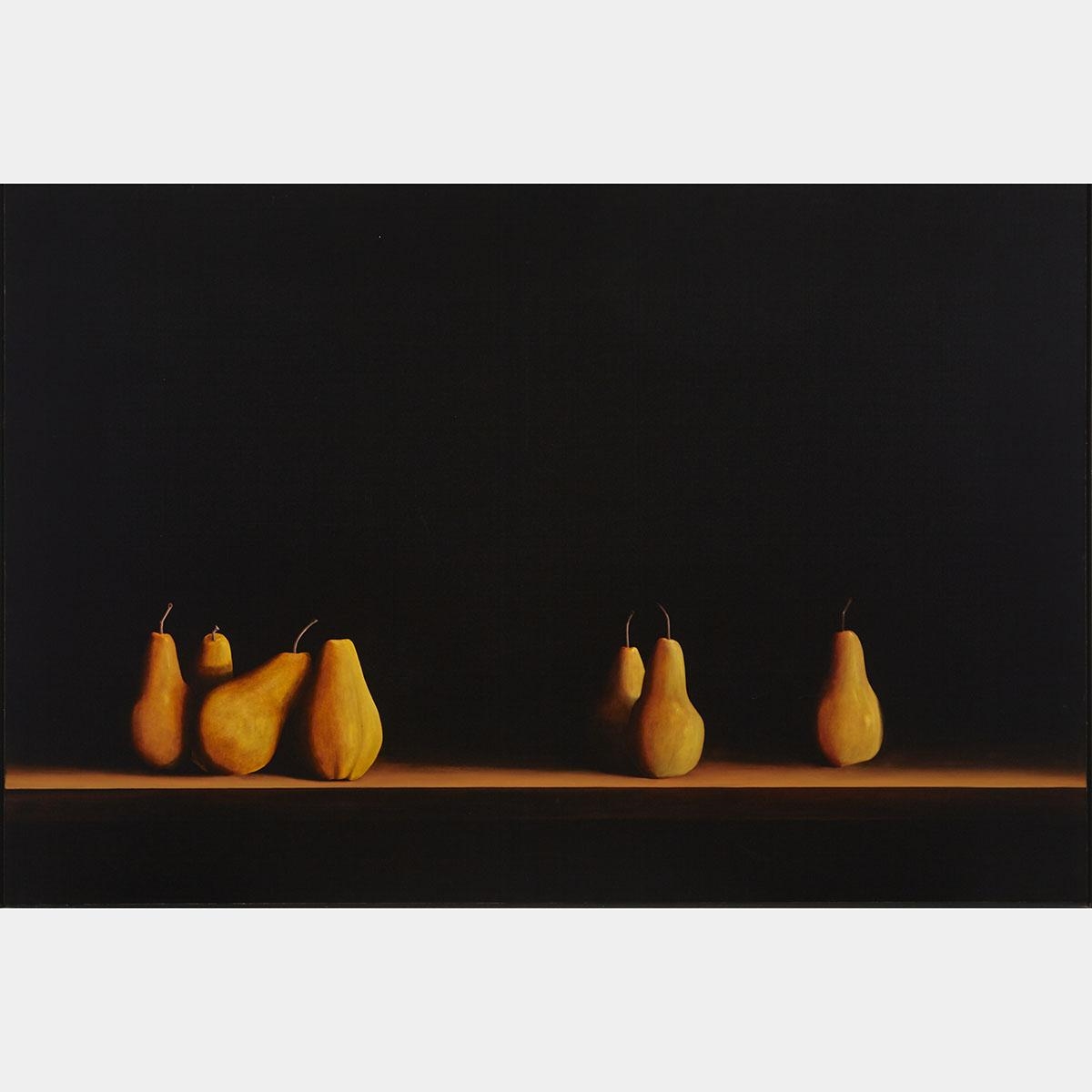 Malcolm Rains | STILL LIFE WITH SEVEN PEARS AND ORANGE SLICES (1996 ...