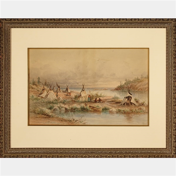 Frederick Arthur Verner | INDIAN ENCAMPMENT (1878) | MutualArt