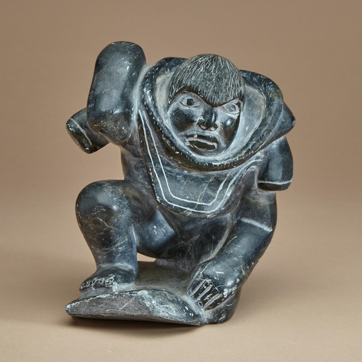 Alasua Amittu Davidialuk | NUDE MAN REMOVING AMAUTIQ (STORY OF NULAYUVINIQ) (Circa 1960) | MutualArt