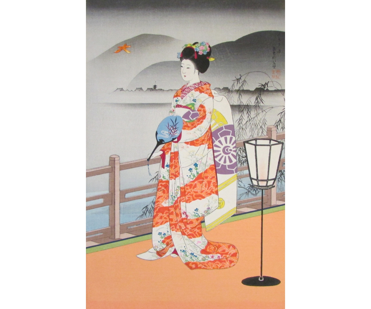 Hasegawa Sadanobu III | Geisha Girl in Summer | MutualArt