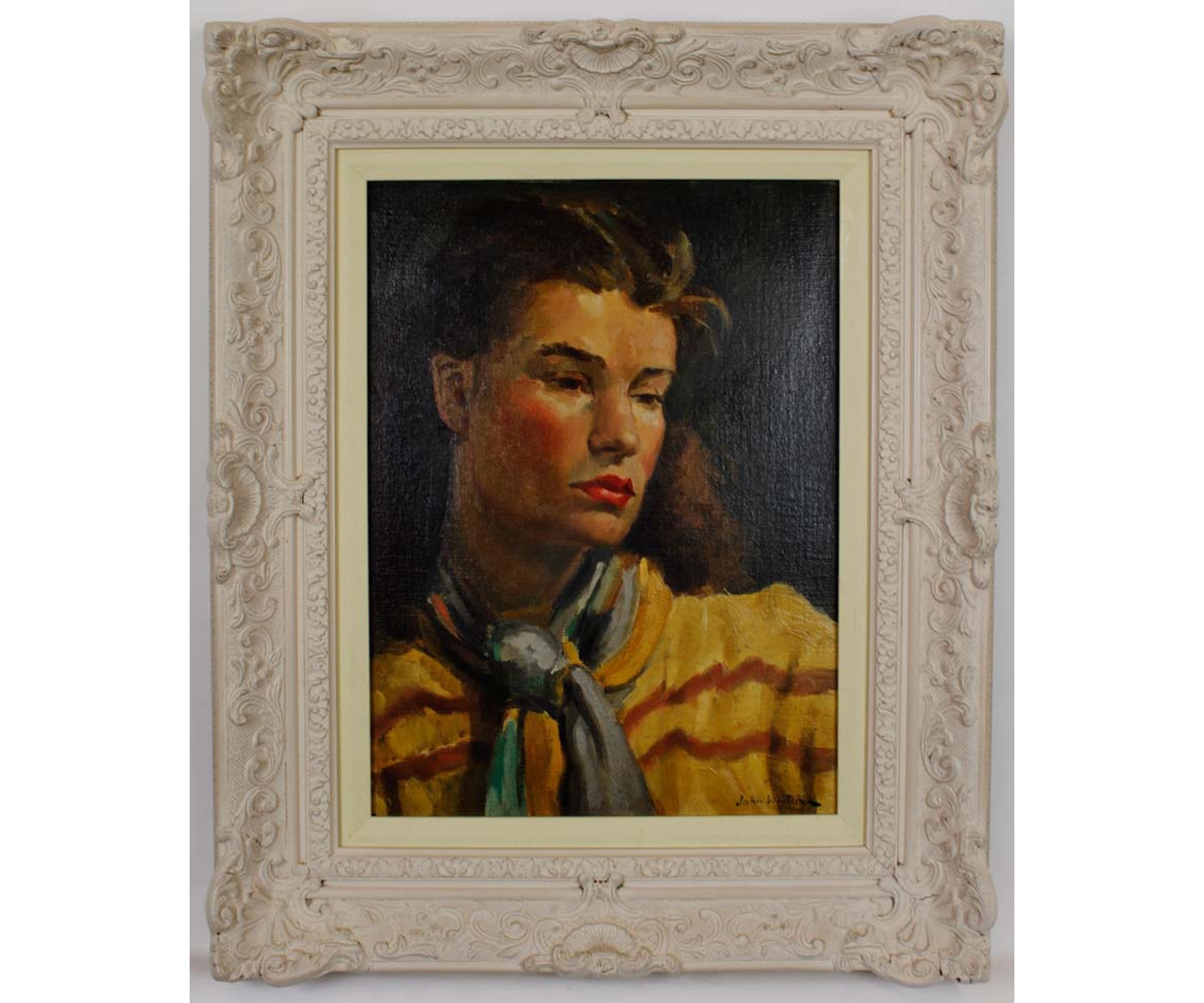 John Whitlock Codner | Head and Shoulders Portrait of a Young Lady ...