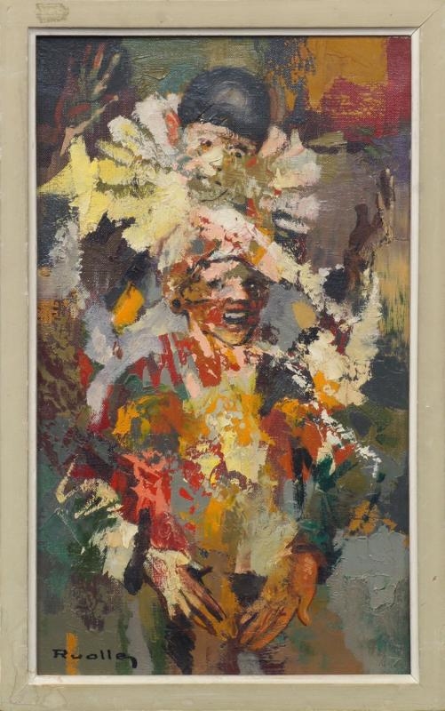 Lucien Ruolle | Pierrot et Harlequin | MutualArt
