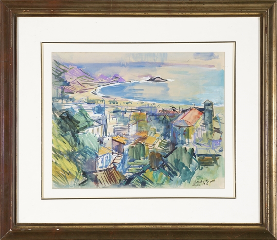 Emili‏ Bosch Roger | View of Tossa de Mar (1956) | MutualArt