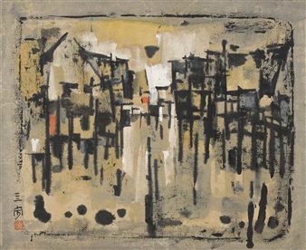 Cheong Soo Pieng | Abstract (1963) | MutualArt