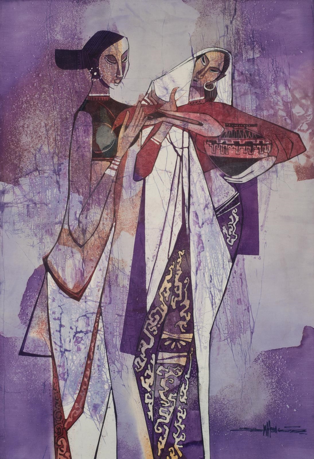 Seah Kim Joo | Two Ladies with Bird | MutualArt