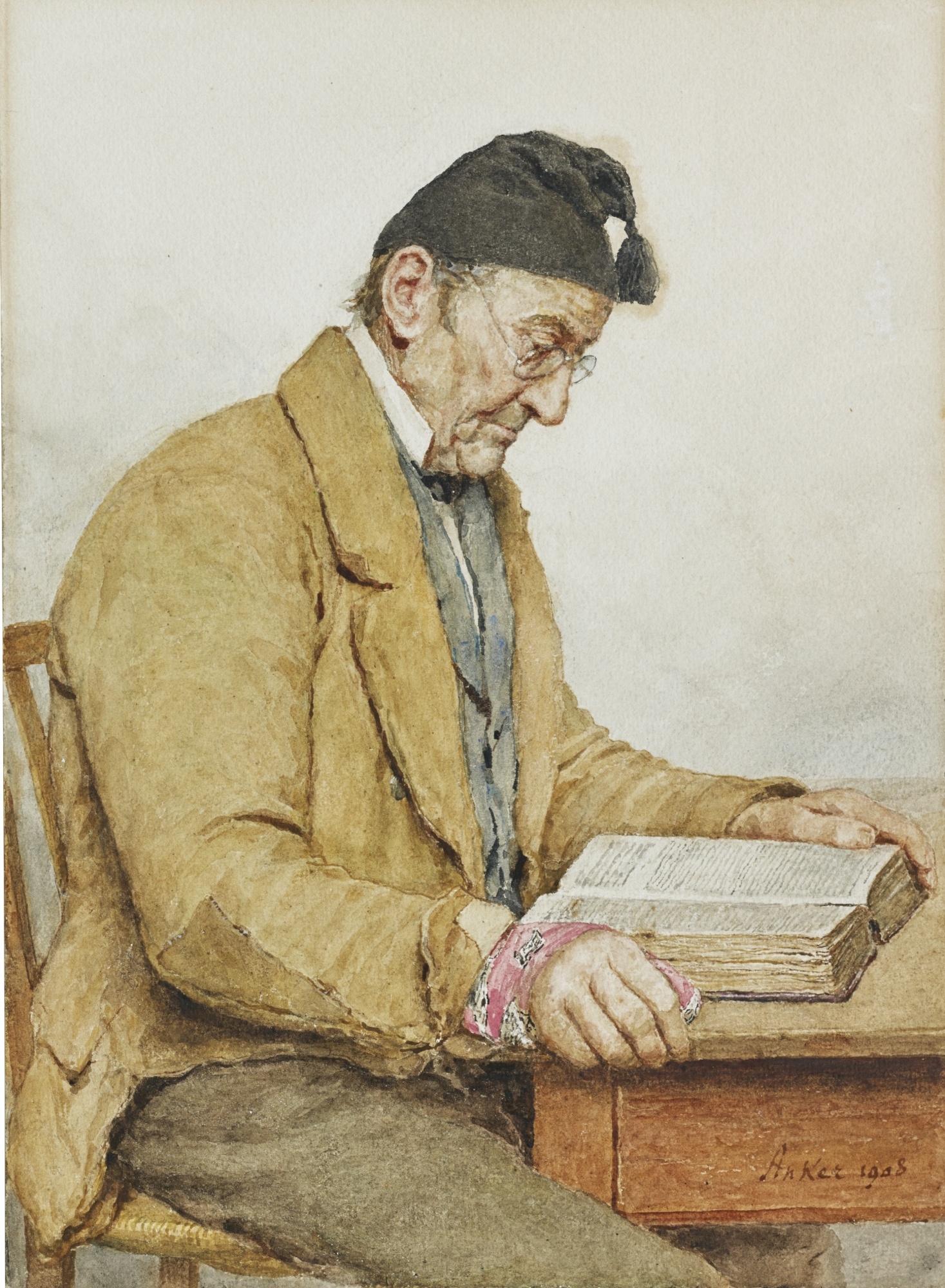 Albert Anker | Reading Girl | MutualArt