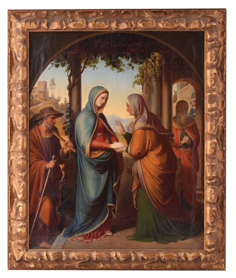 Carl von Blaas | THE VIRGIN MARY GREETING ELIZABETH (1842) | MutualArt